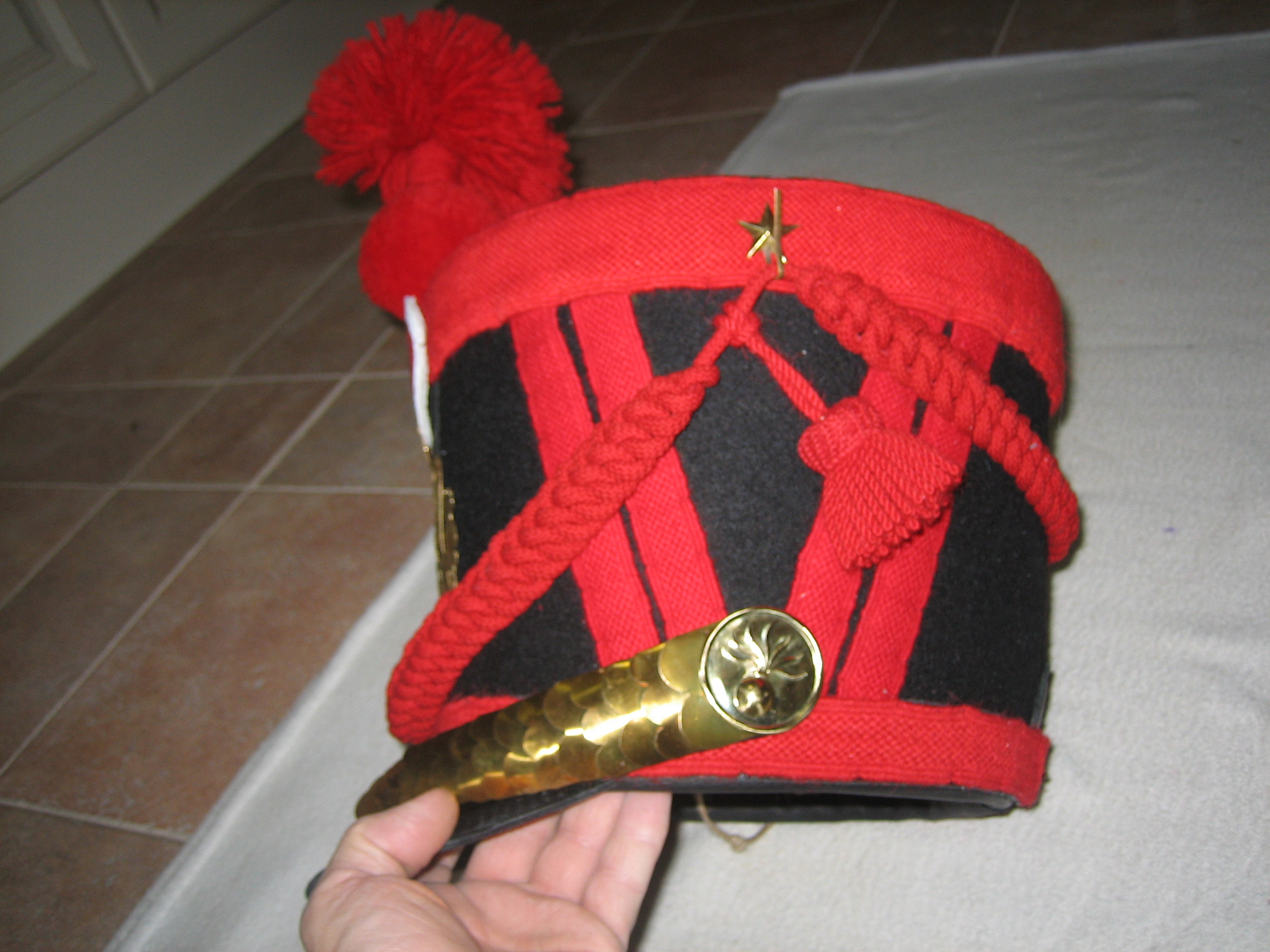 Shako hat with cords red – MAP Crafts